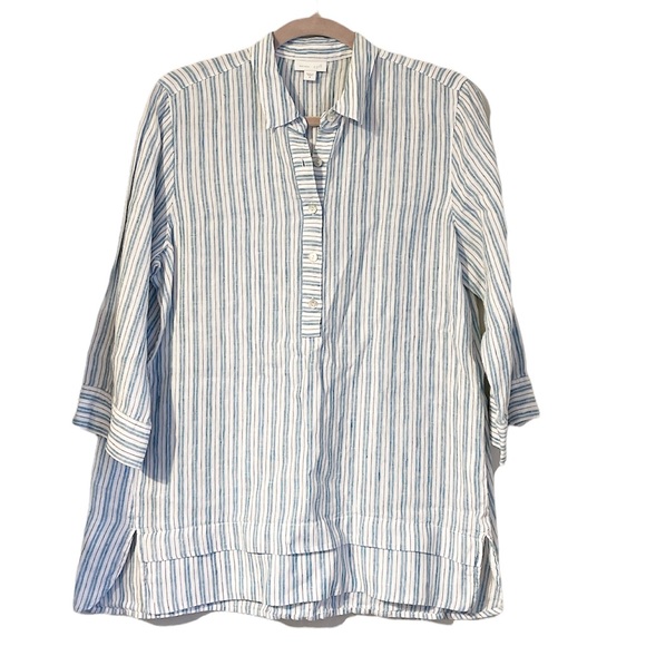 J. Jill | Tops | J Jill Love Linen Lagenlook Popover Tunic Top Womens ...
